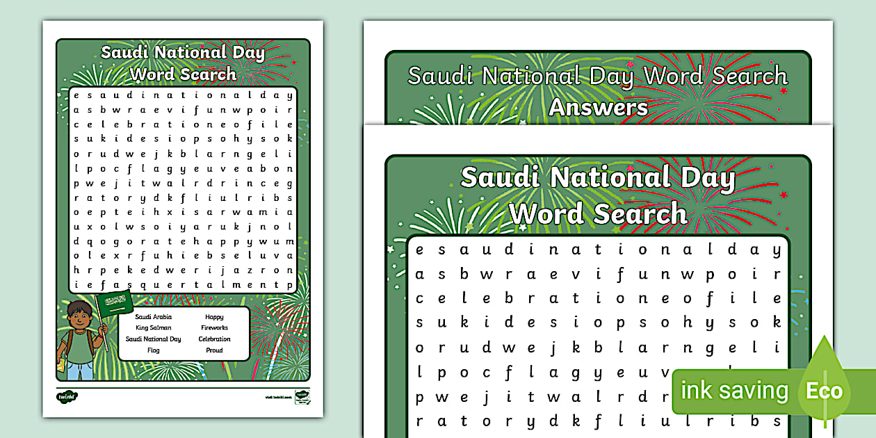 Saudi National Day Word Search (teacher made) - Twinkl