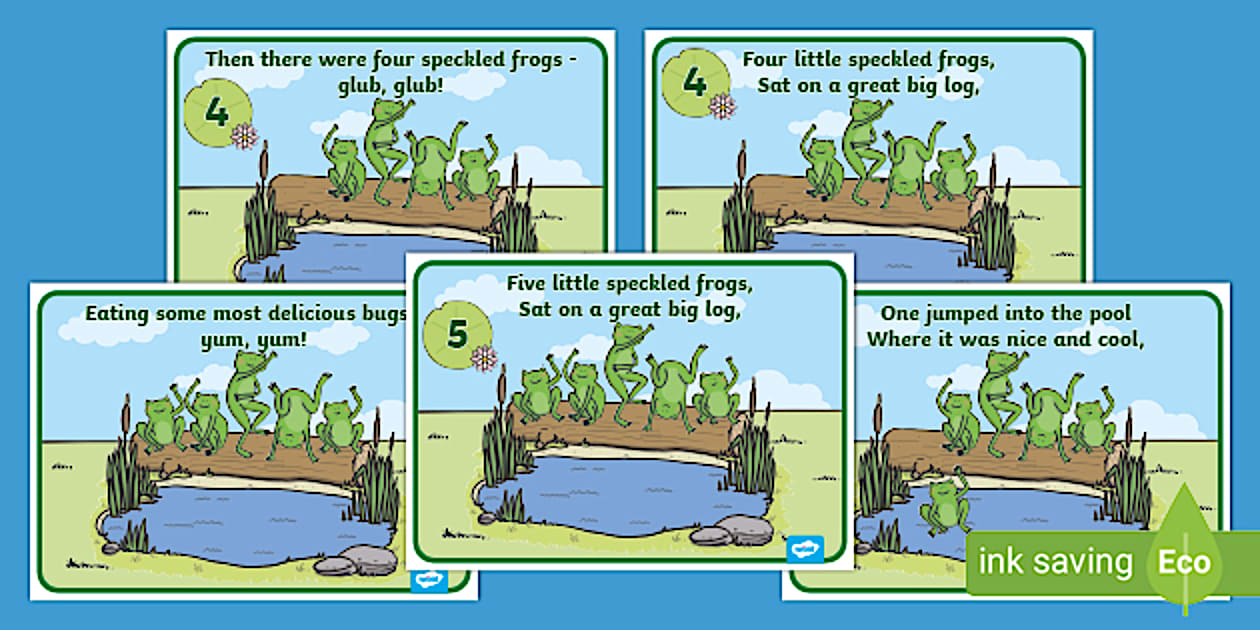 👉 Five Speckled Frogs Display Posters - Twinkl