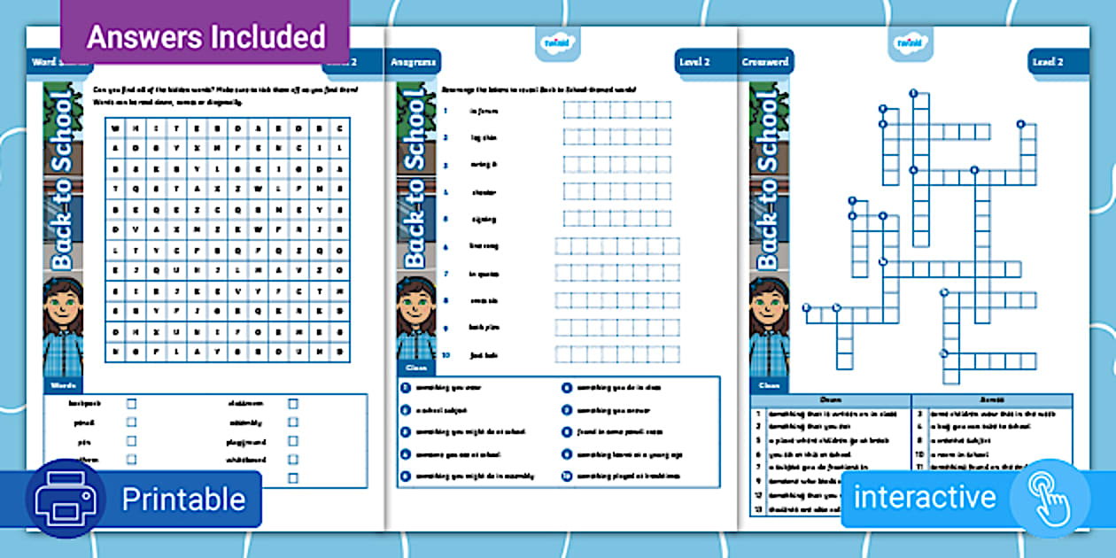 Back to School Essential Puzzle Collection - L2 - Twinkl