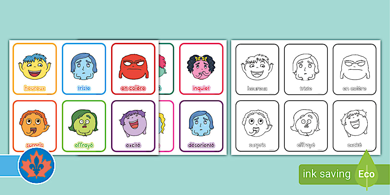 Mood Monsters Cards French - Printable - Twinkl CA - Twinkl