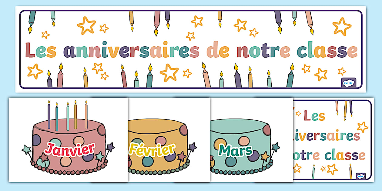 Pack d'affichages pour les anniversaires (teacher made)
