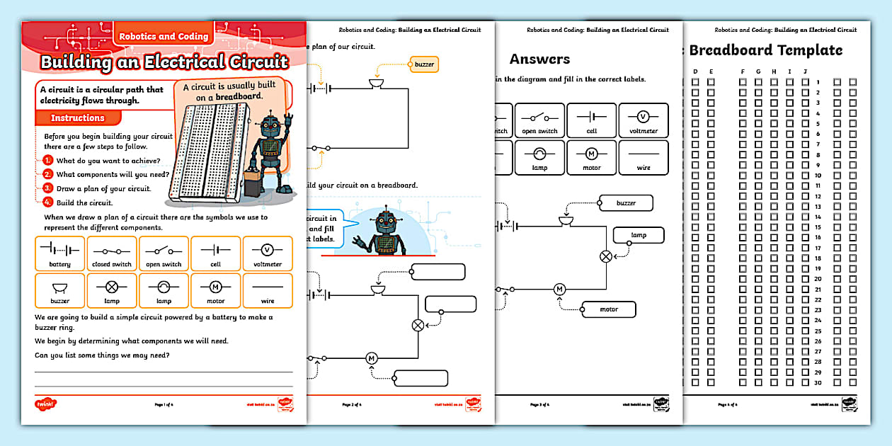Robotics and Coding Building an Electric Circuit - Twinkl
