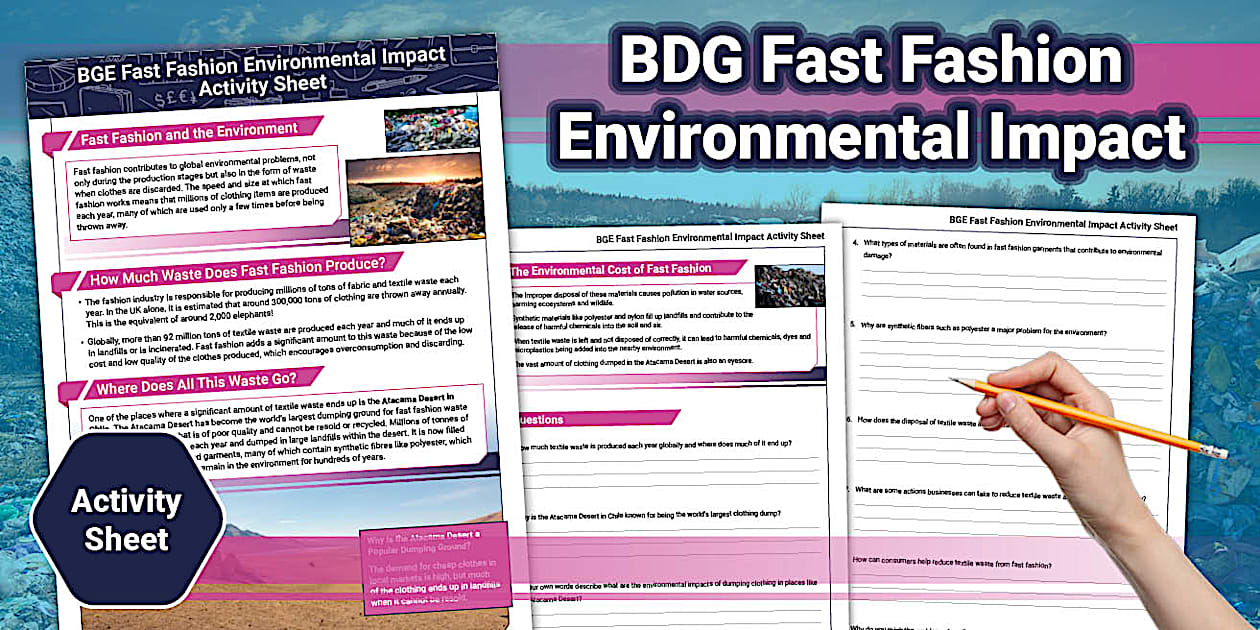 BGE Fast Fashion Environmental Impact Activity Sheet