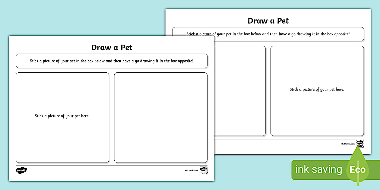 Draw Your Pet Art Activity (teacher made) - Twinkl