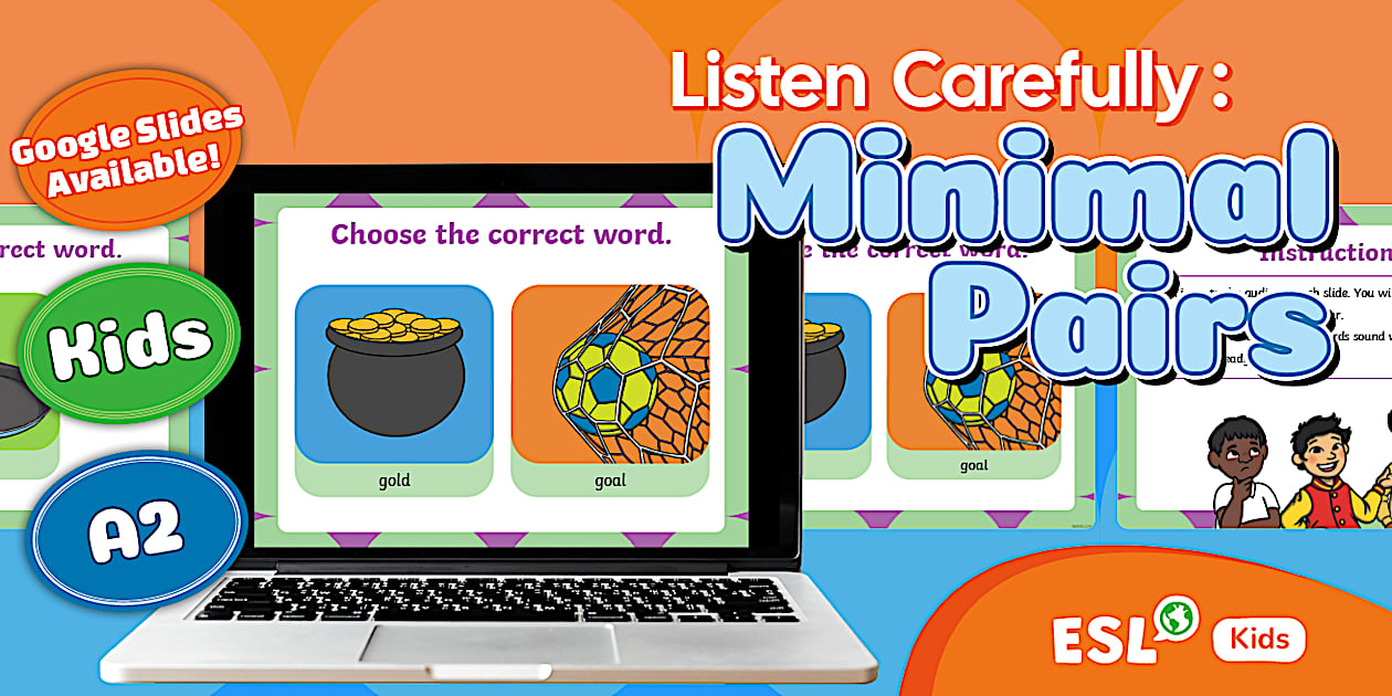 ESL Listen Carefully: Minimal Pairs {Kids}