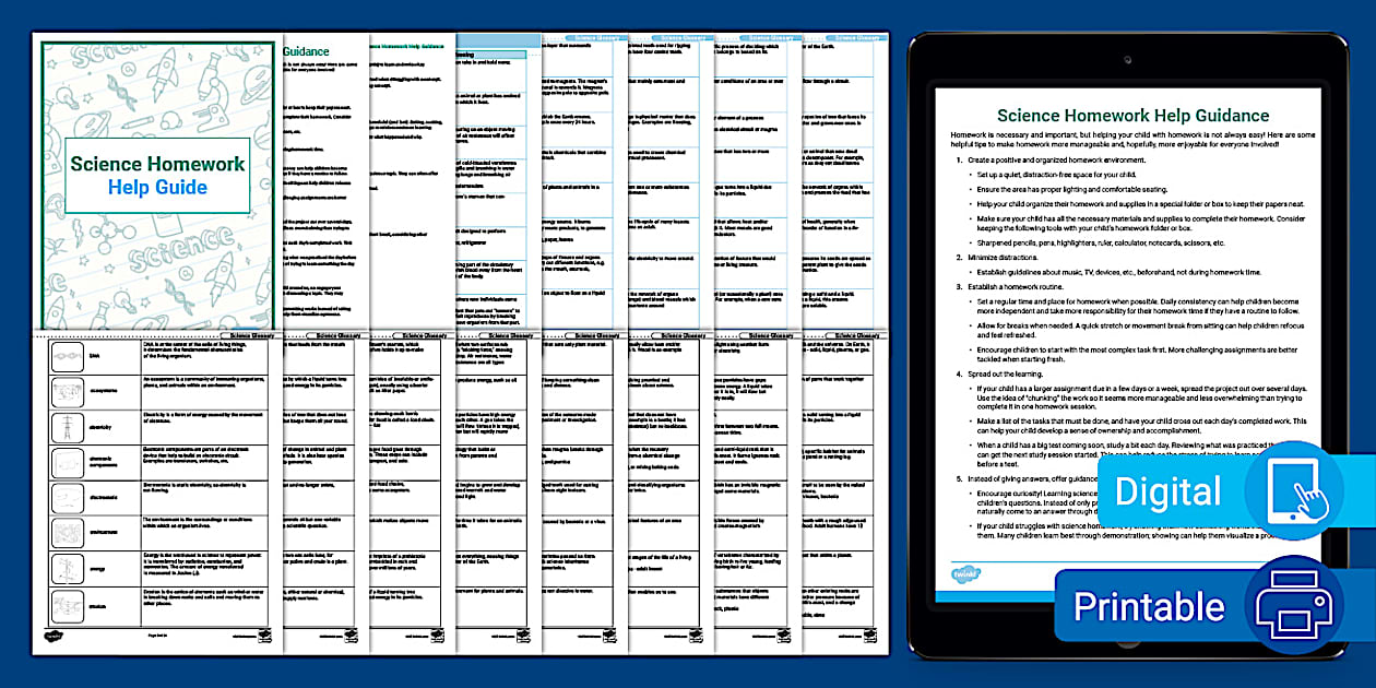 Science Homework Help Guide for Parents and Carers - Twinkl