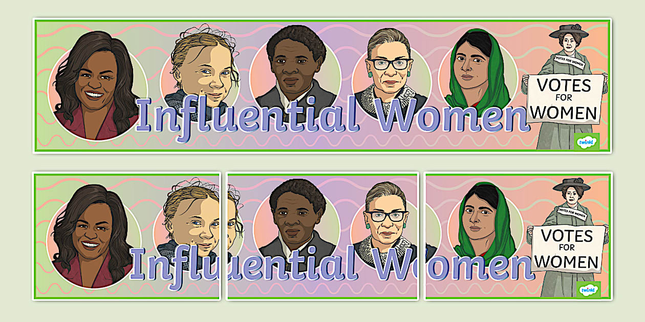 Influential Women Display Banner (teacher made) - Twinkl