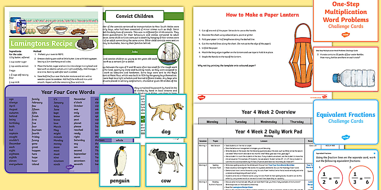 Year 4 Week 2 Relief Teaching Plan