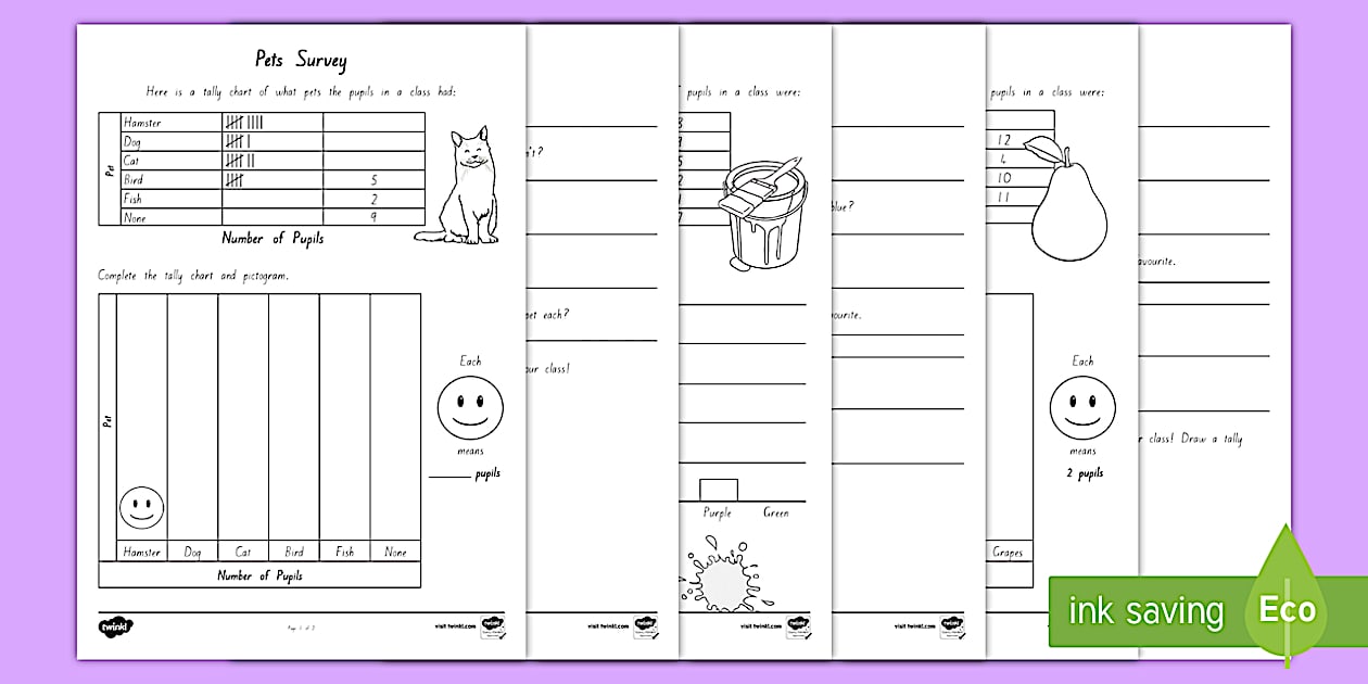 Level 1 to 2 Data Handling Activity Pack - Twinkl