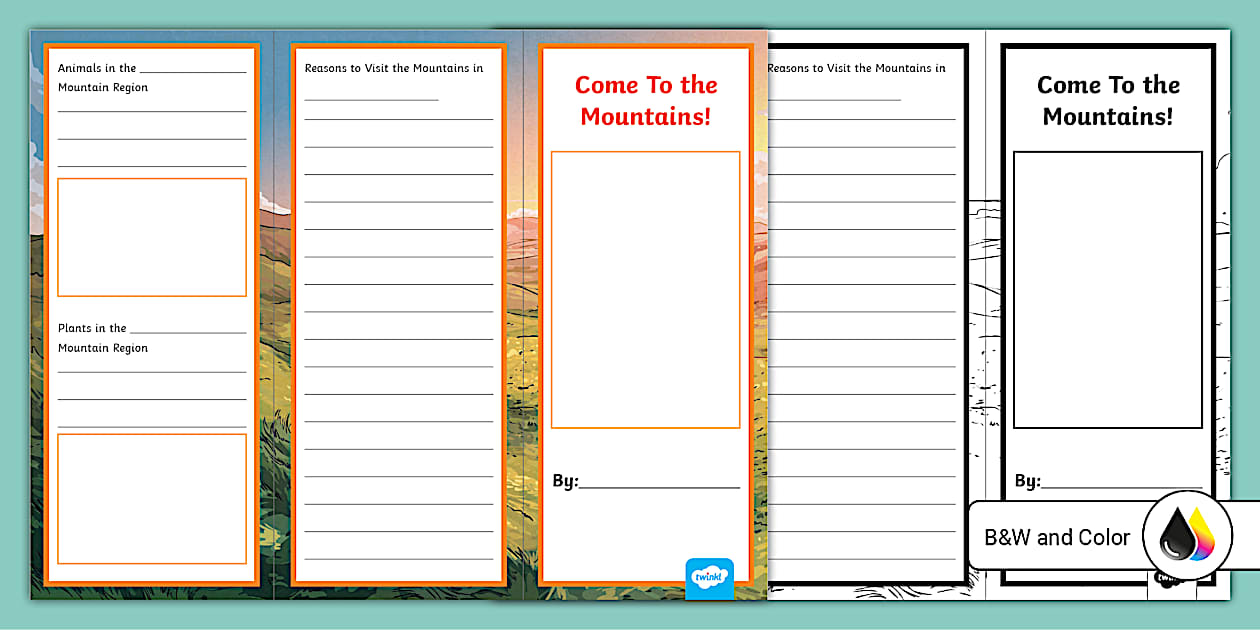 Come To the Mountains! Persuasive Travel Brochure - Twinkl