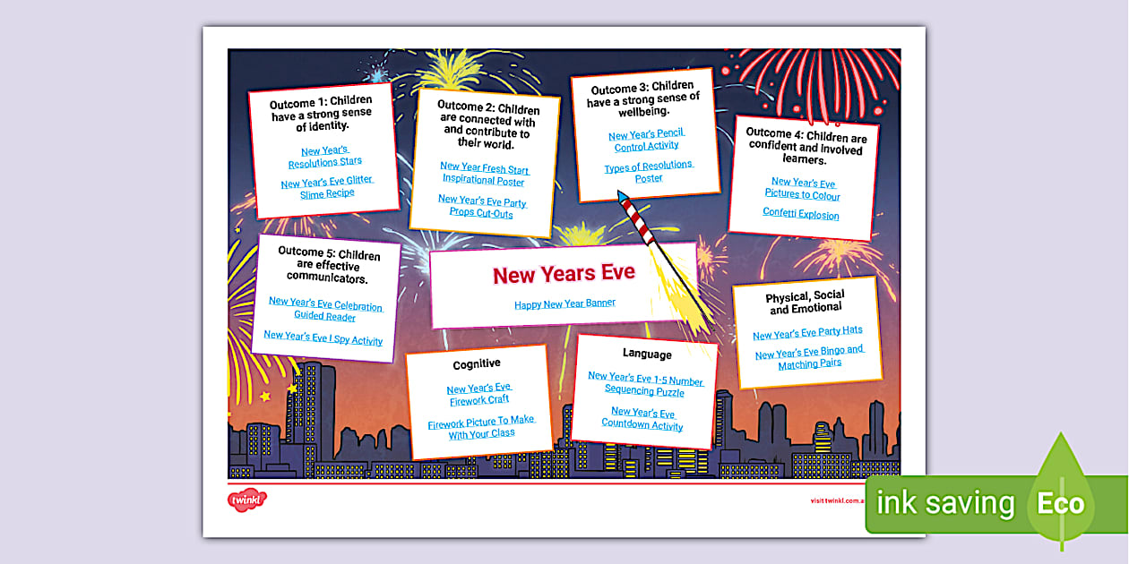 New Year's Eve Topic Planner (teacher made) - Twinkl
