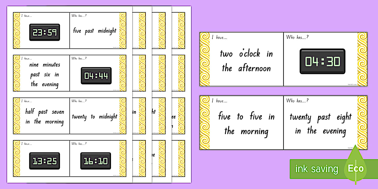 24 Hour Times Loop Cards (Teacher-Made) - Twinkl