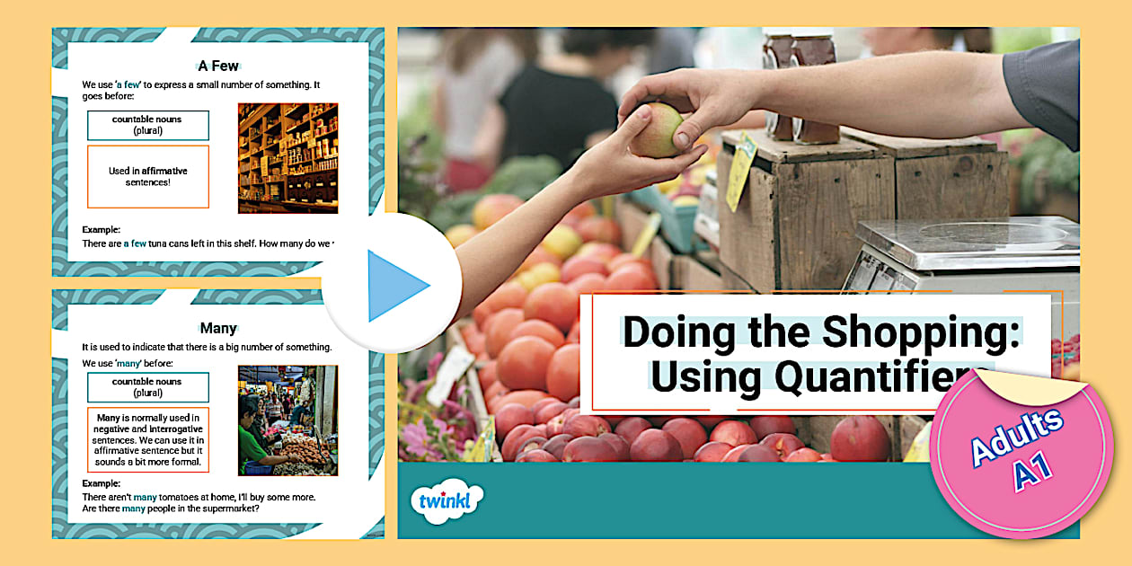 ESL Doing the Shopping: Using Quantifiers [Adults, A1]