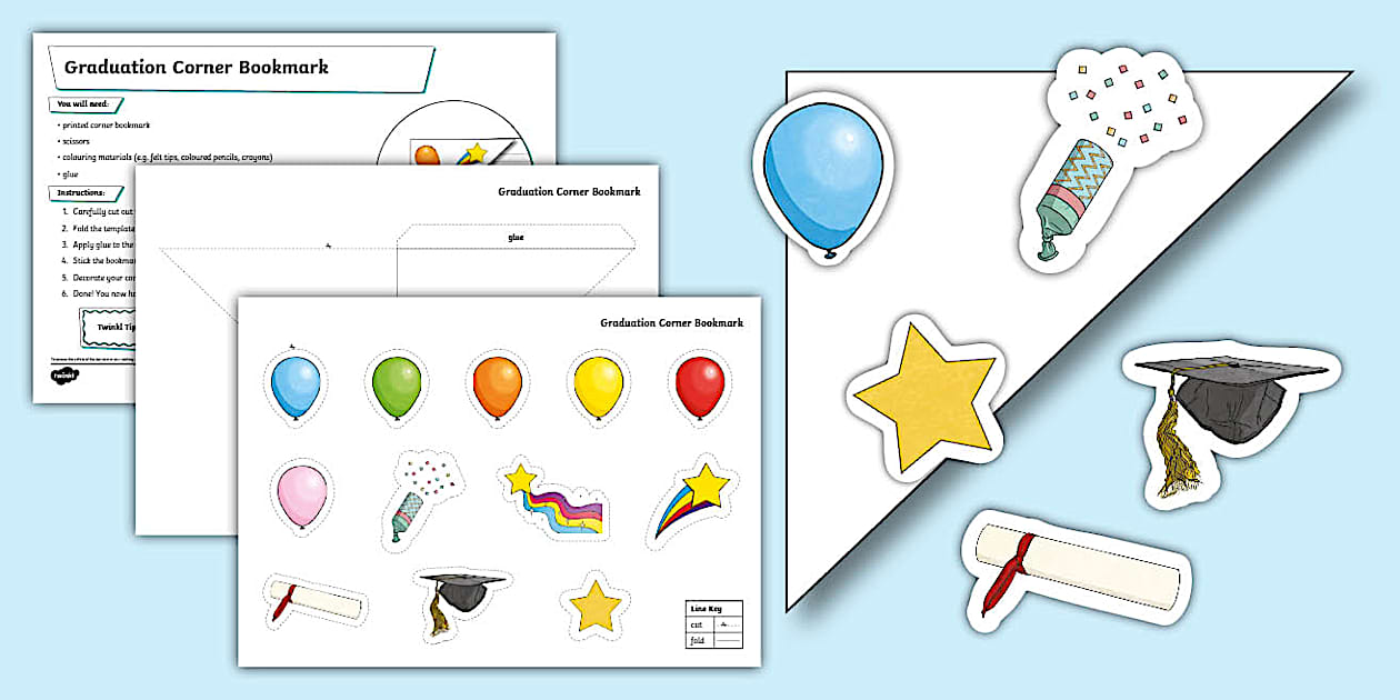 Graduation Corner Bookmarks - Twinkl Ireland (teacher made)
