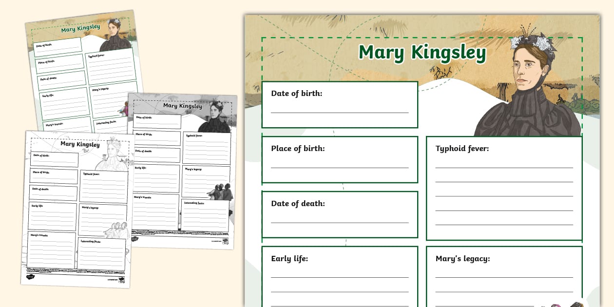 Mary Kingsley Fact File Template (Teacher-Made) - Twinkl
