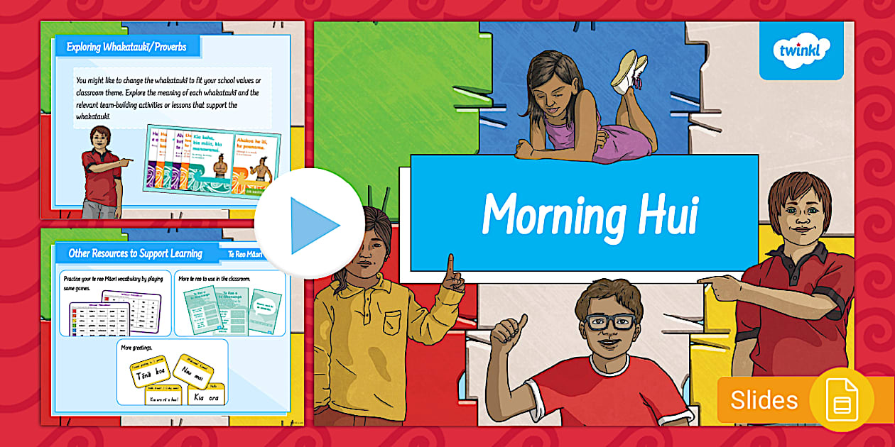 Year 5-6 Morning Hui Editable Te Reo Māori Slides - Twinkl