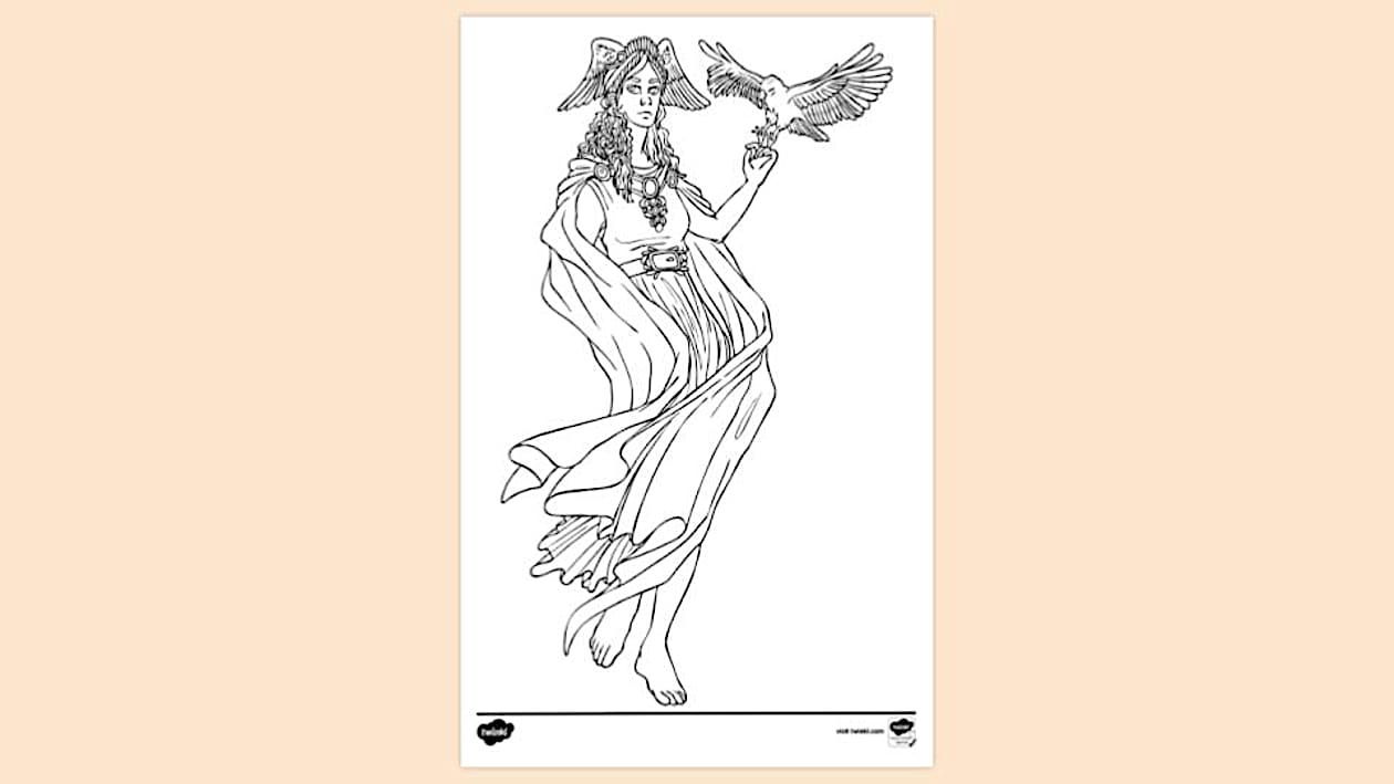 Frigg Colouring | Colouring Sheets (Teacher-Made) - Twinkl