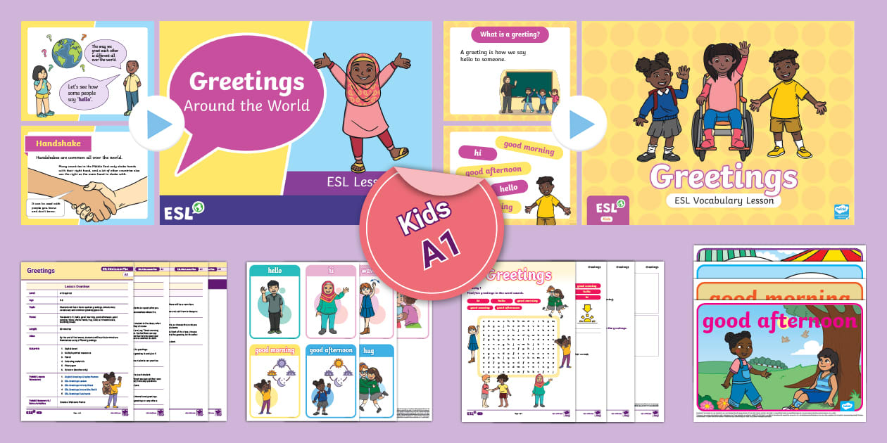 ESL Greetings Lesson Plan on Twinkl (teacher made) - Twinkl