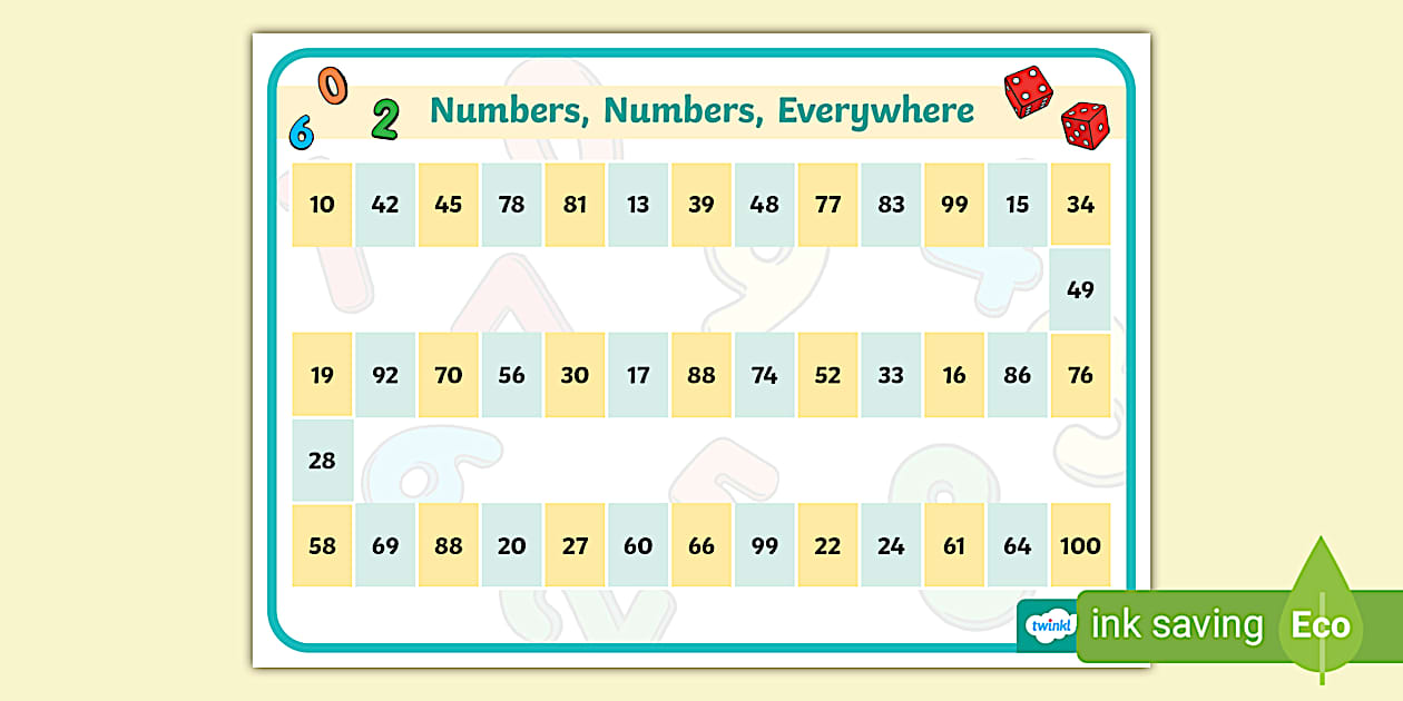 Stage 4: Numbers, Numbers, Everywhere Maths Game - Twinkl