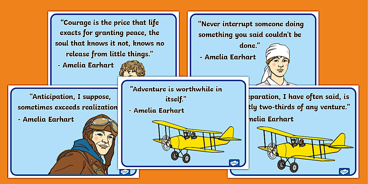 Amelia Earhart Quotes Display Poster Pack