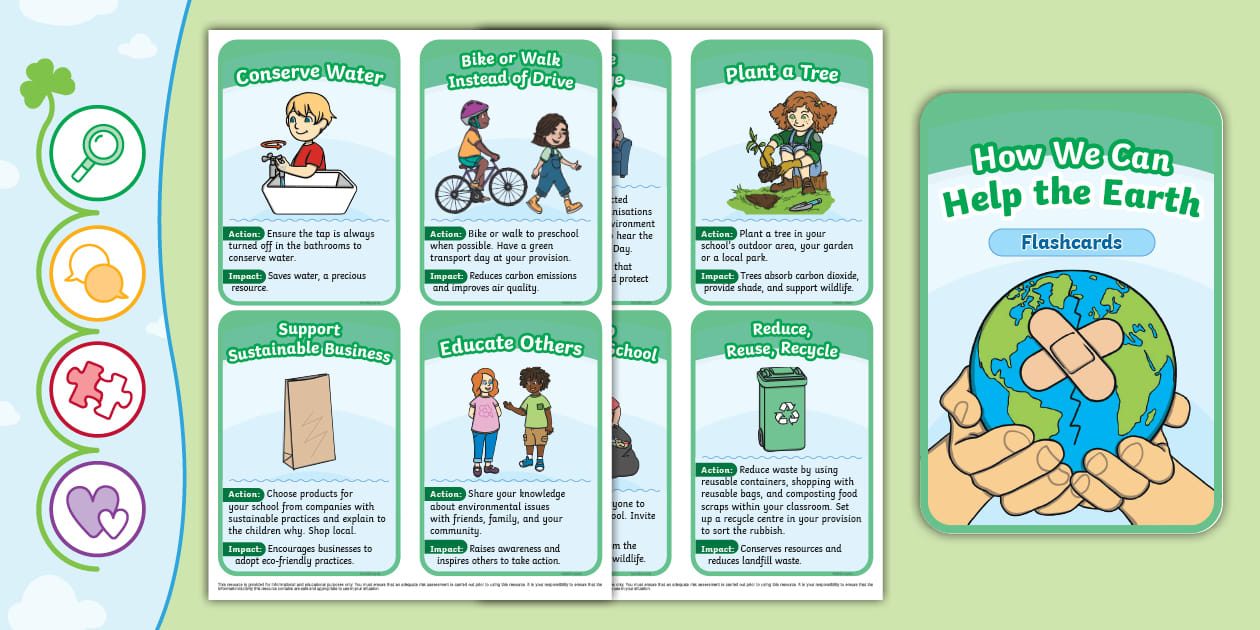 How We Can Help the Earth Flashcards (teacher made) - Twinkl