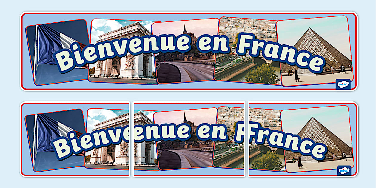 France Photo Display Banner (teacher made) - Twinkl