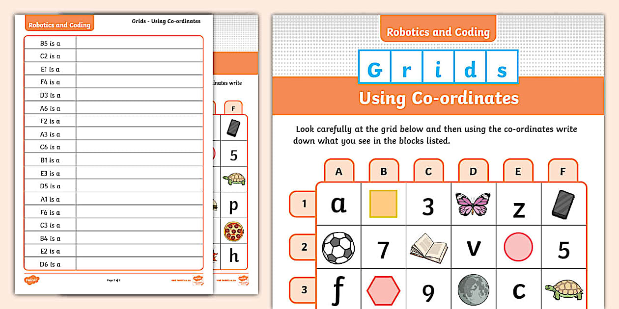 Robotics and Coding - Grid Work - Using Co-ordinates