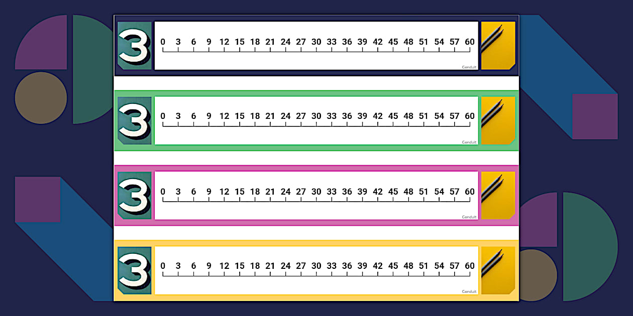 Reinforcing Number: Counting in 3s Number Line - Twinkl