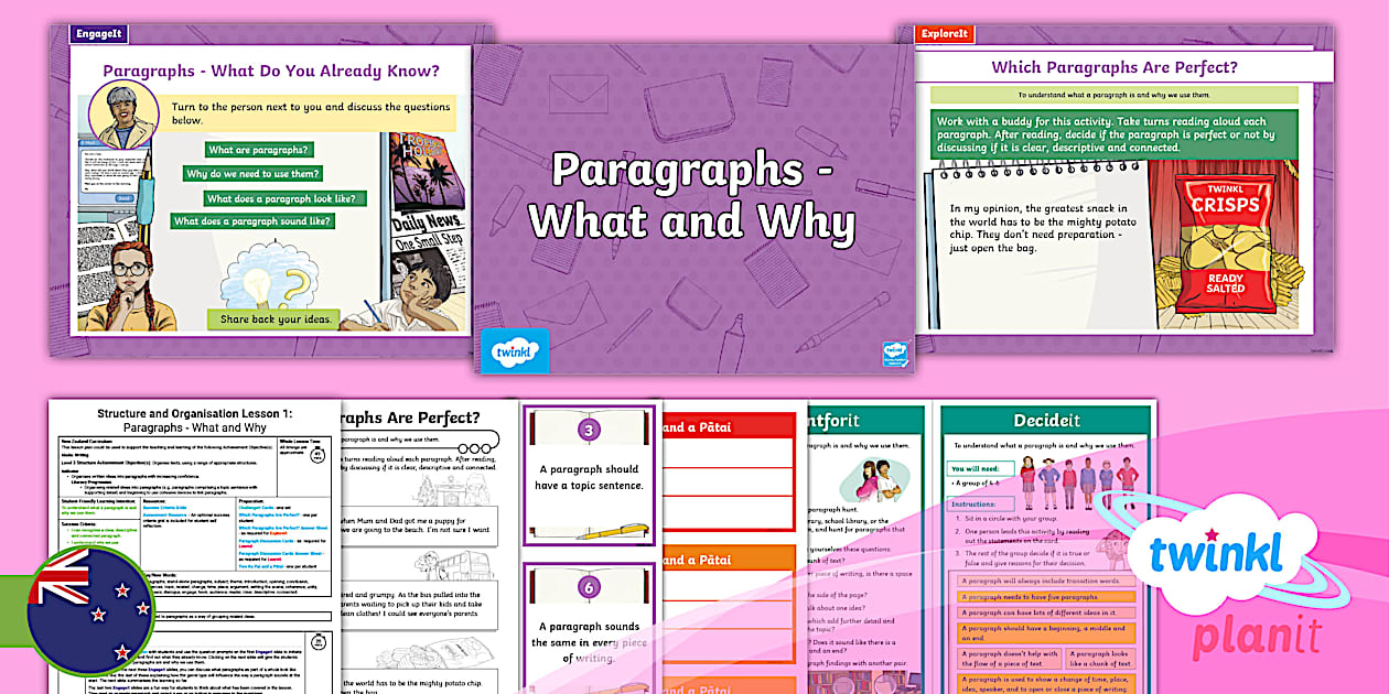 Level 3 Writing Structure Lesson 1: Paragraphs - What and Why