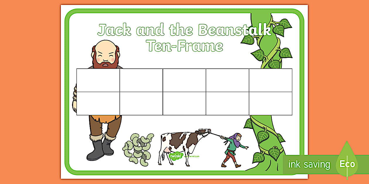 Jack and the Beanstalk Ten-Frame (teacher made) - Twinkl