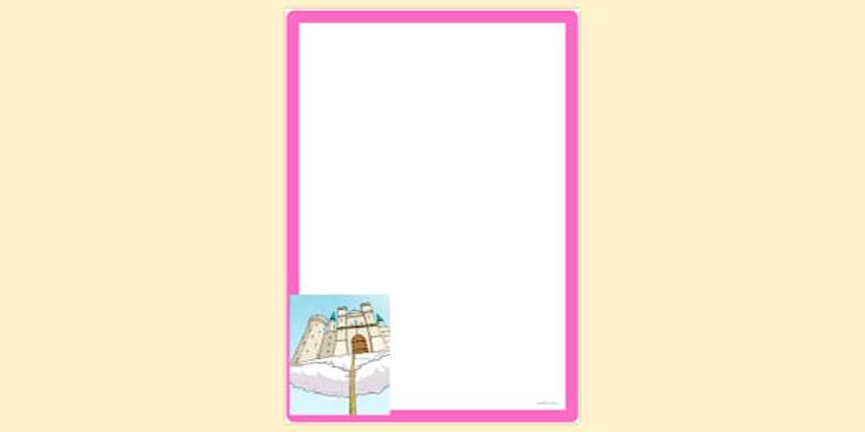 Simple Blank Giants Castle Page Border | Page Borders | Twinkl