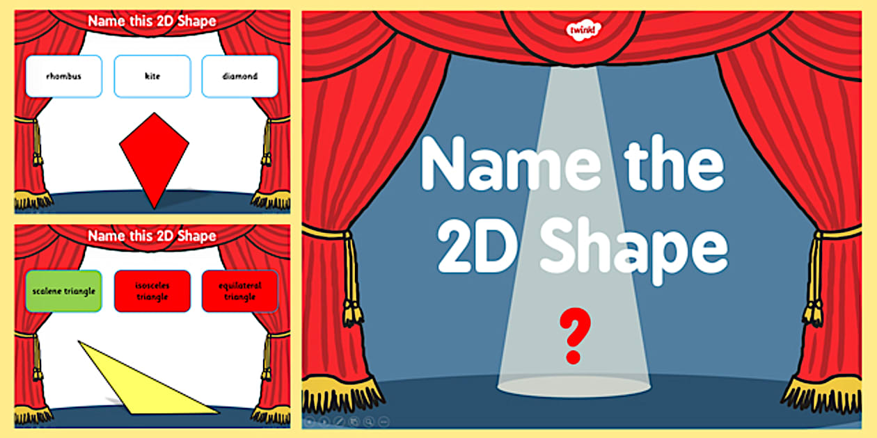 Name the 2D Shape Year 5 PowerPoint Quiz (teacher made)