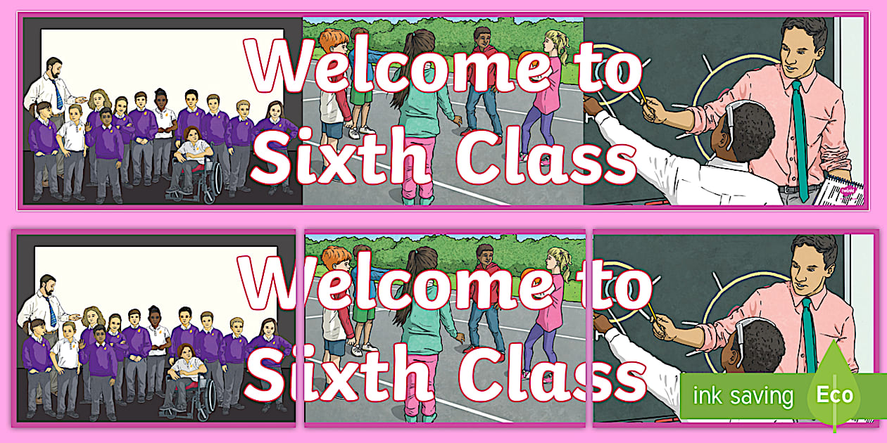 Welcome to 6th Class Banner (teacher made) - Twinkl
