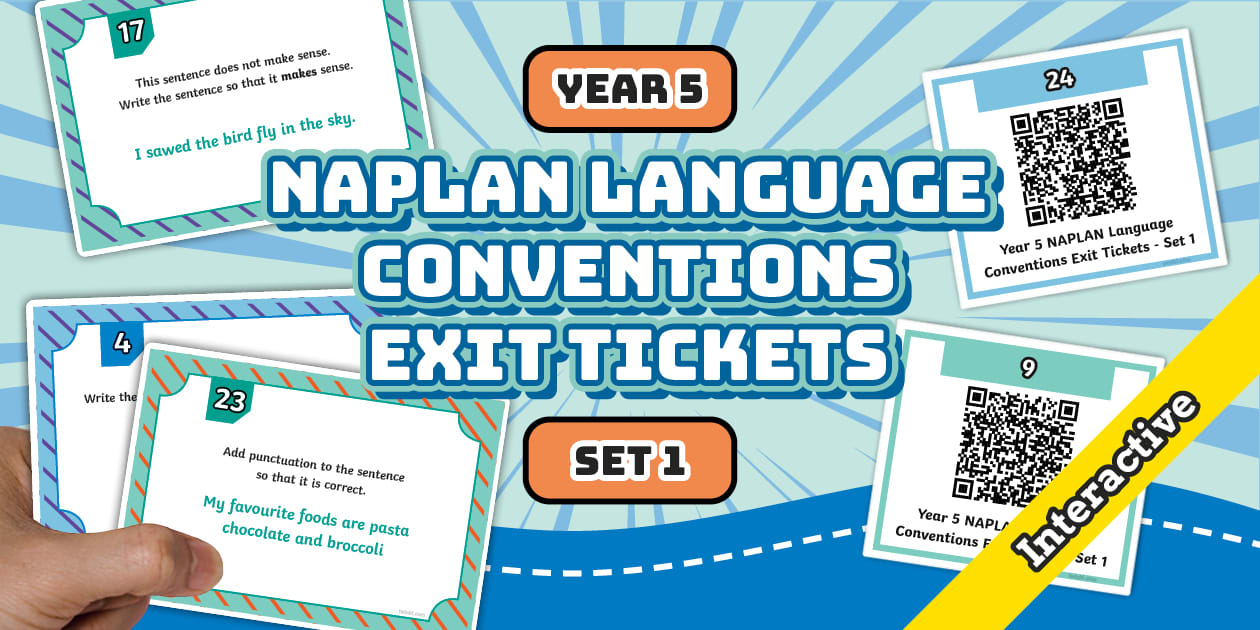 NAPLAN Language Conventions Challenge Cards