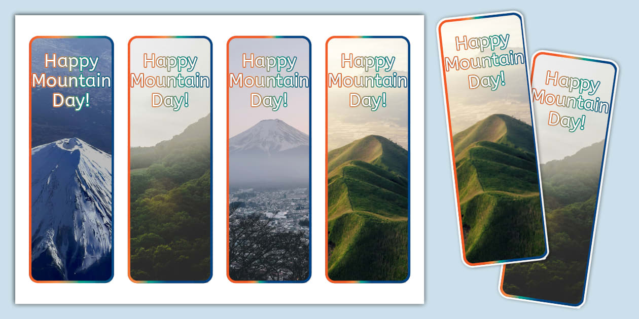Mountain Day Photo Strip Bookmarks (teacher made) - Twinkl