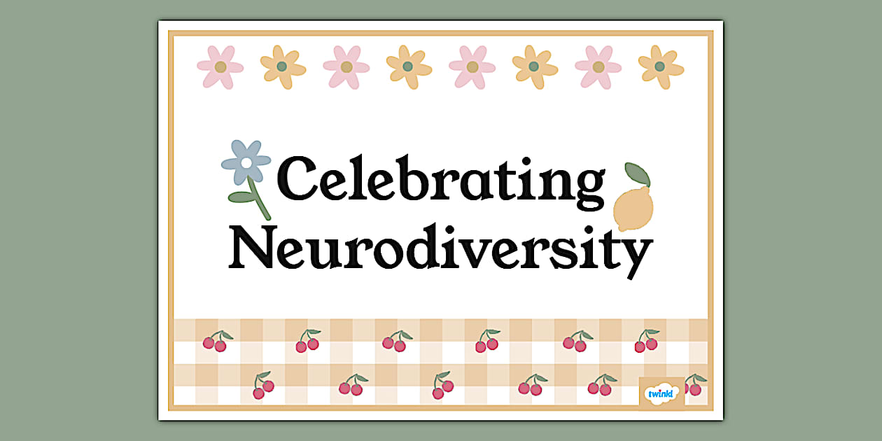 Checkered Charm Celebrating Neurodiversity Display Poster