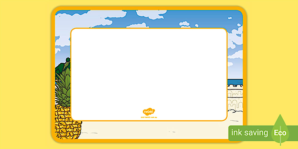 Tropical Pineapple Classroom Area Display Sign - Twinkl