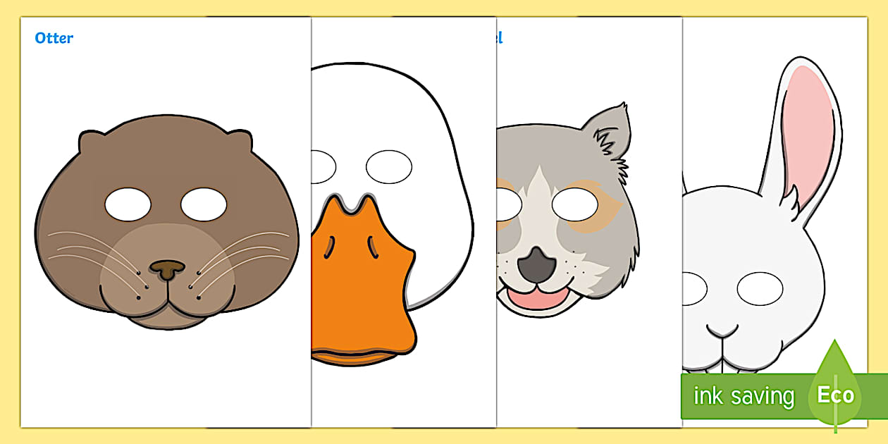 British Wildlife Role Play Masks (teacher made) - Twinkl
