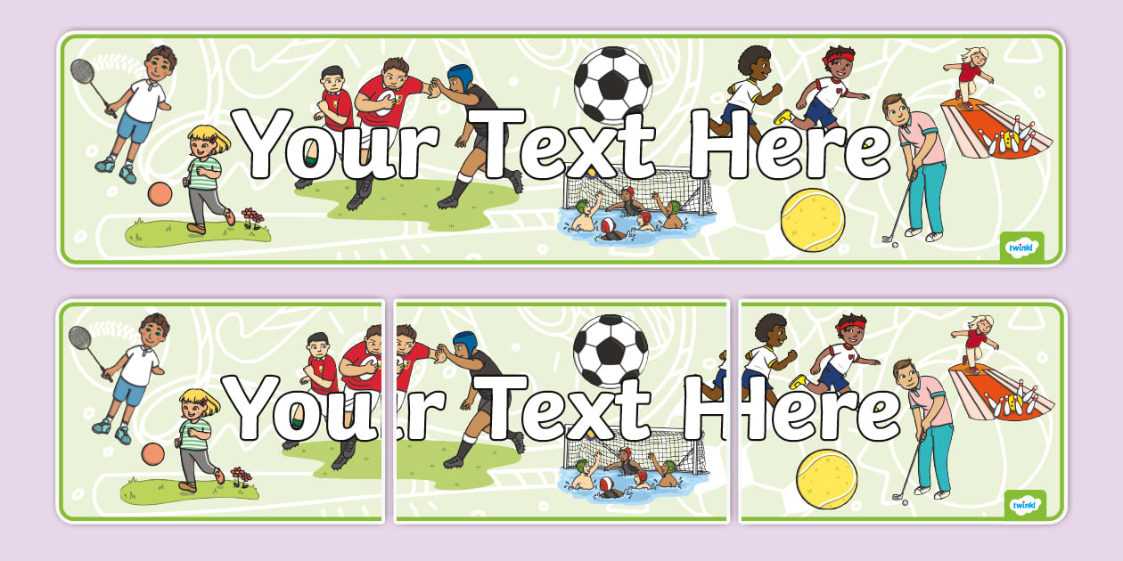Sports Day Themed Editable Banner