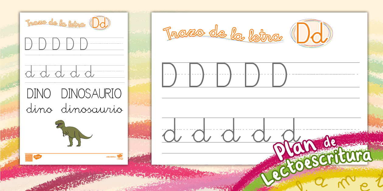 Plan de lectoescritura: La letra D - Trazo (Teacher-Made)