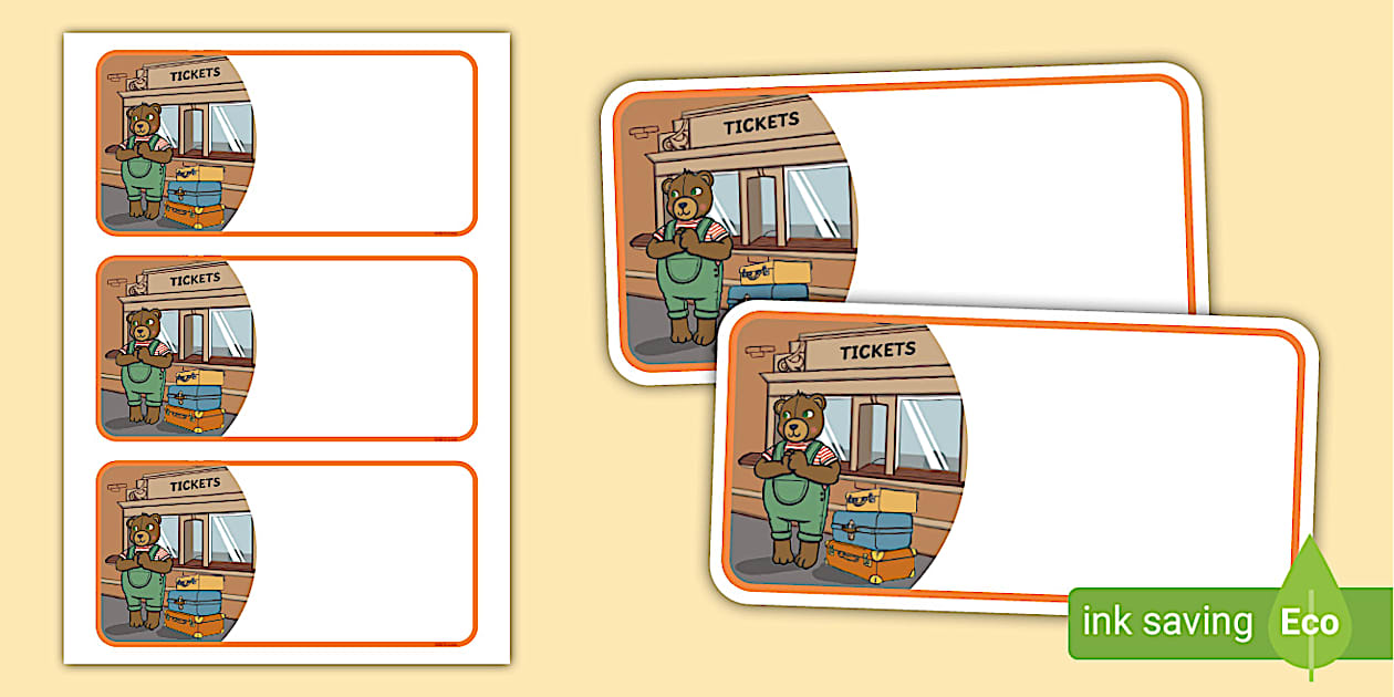 Travelling Bear Labels (teacher made) - Twinkl