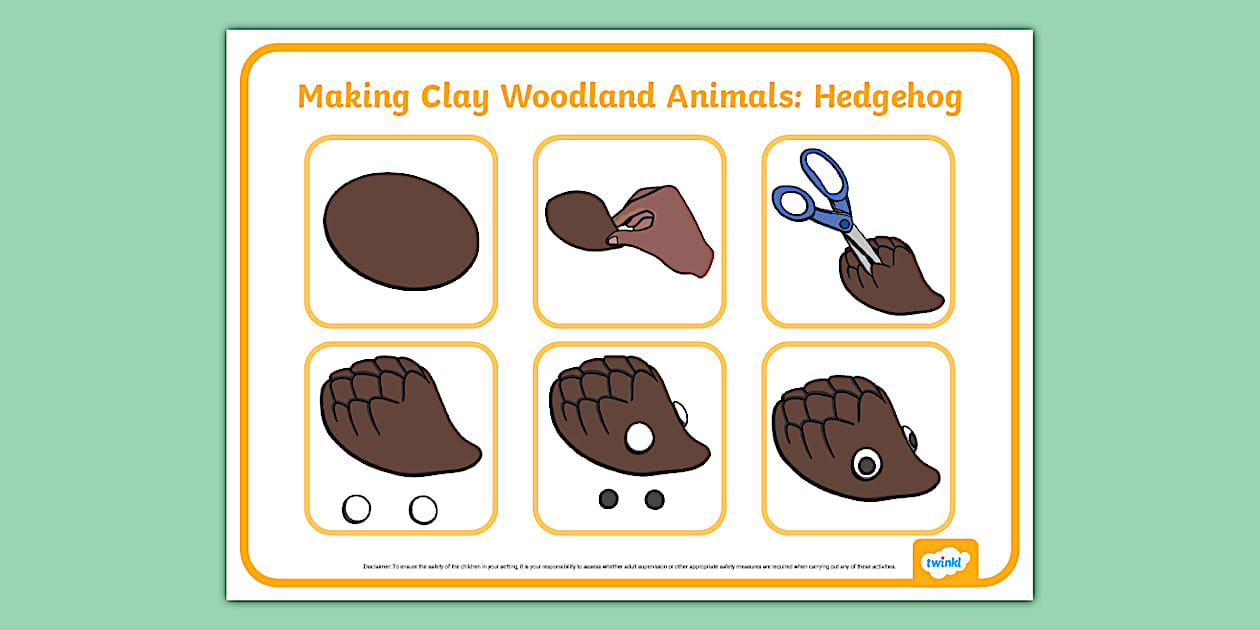 Clay Hedgehog Activity Card | Twinkl | Kindergarten | Art and Crafts