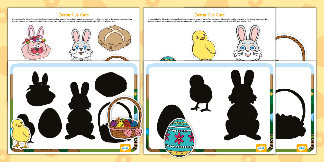 Easter Picture and Shadow Matching Activity | Twinkl