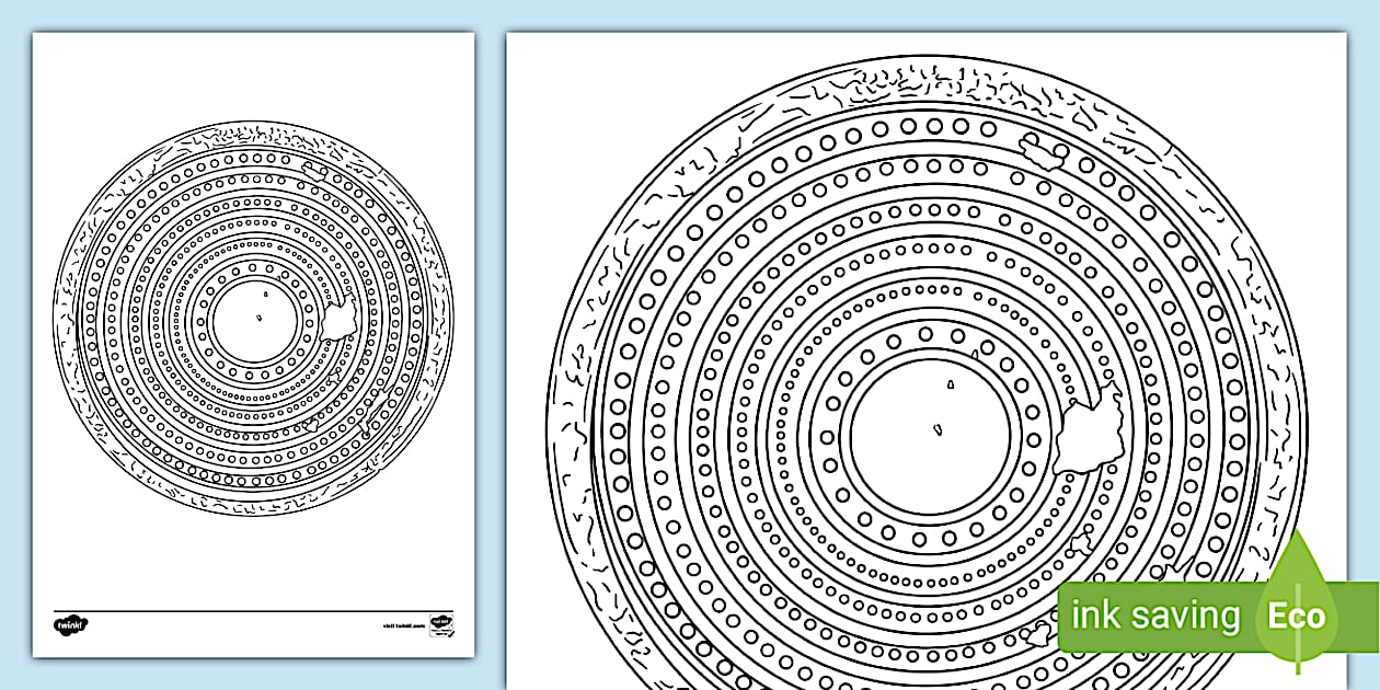 Ancient Irish Shield Colouring Page (Teacher-Made) - Twinkl