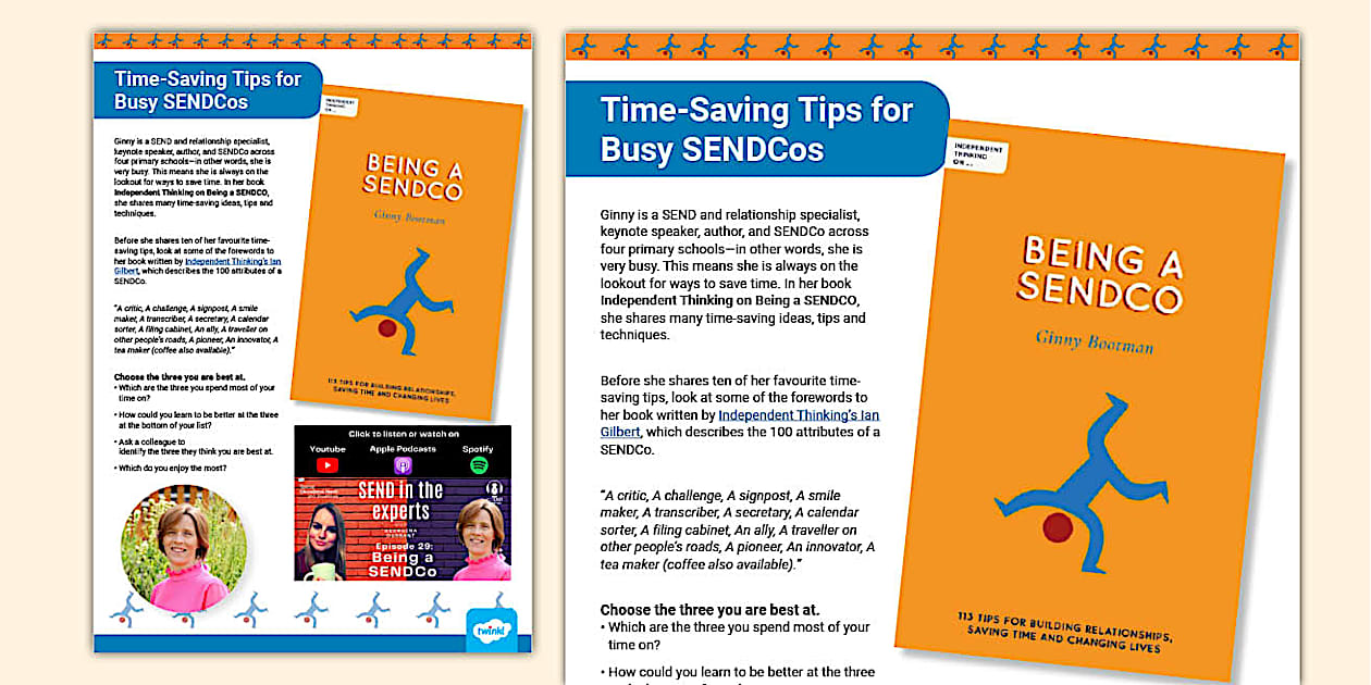 FREE! - Time Saving Tips for Busy SENDCos with Ginny Bootman