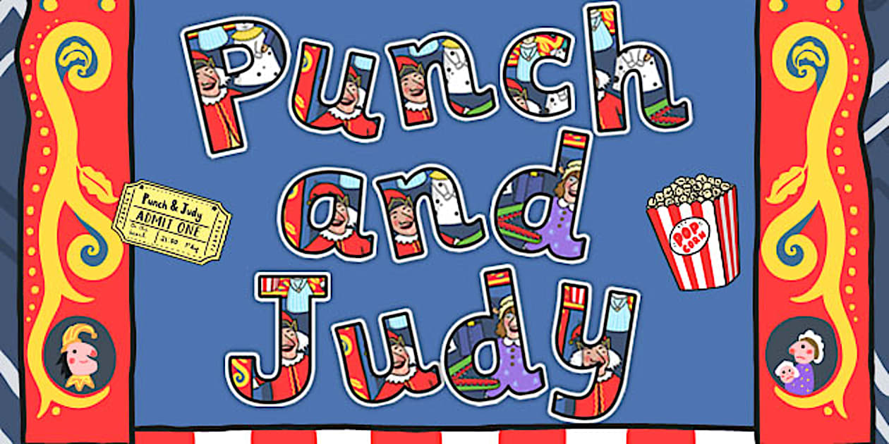 Punch and Judy Display Lettering (teacher made) - Twinkl