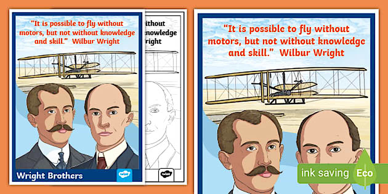 Wright Brothers Poster (teacher made) - Twinkl