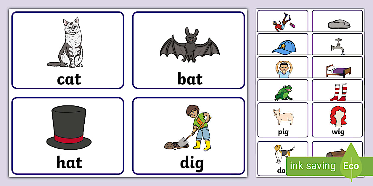 Phonics Matching Rhyming Cards