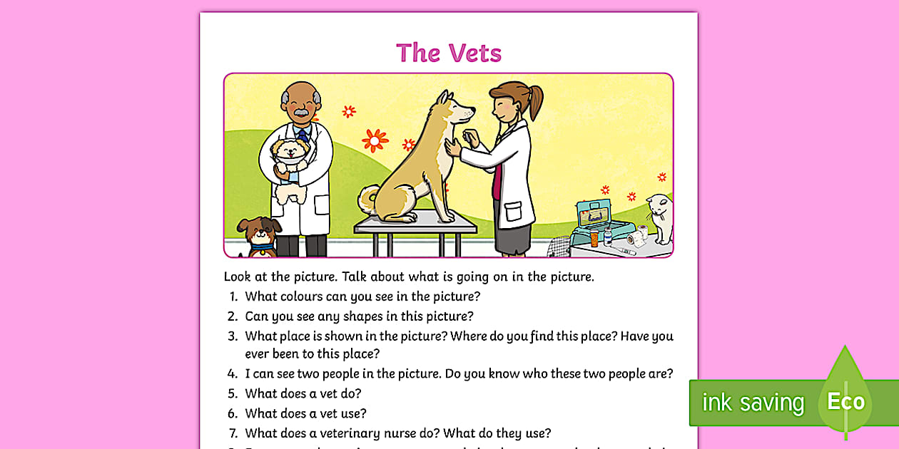 The Vets Aistear Oral Language Worksheet