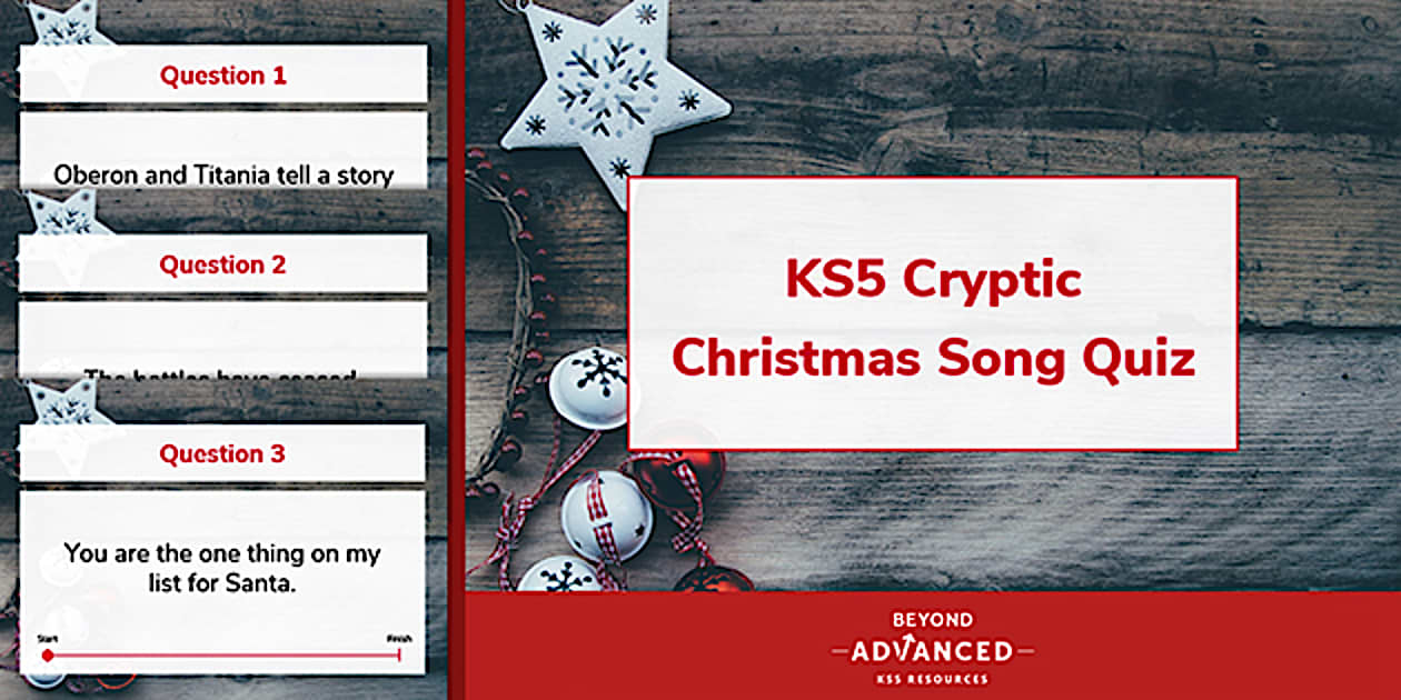 Cryptic Christmas Song Quiz | Beyond: Advanced - Twinkl